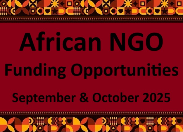 African NGO Funding Opportunities – September & October 2025 – African NGOs