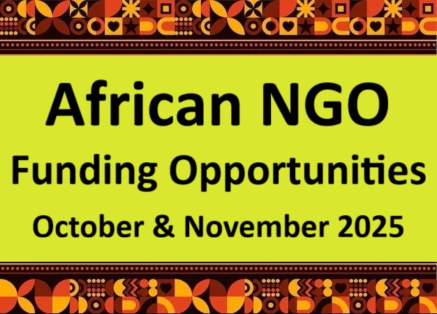 African NGO Funding Opportunities – October & November 2025 – African NGOs